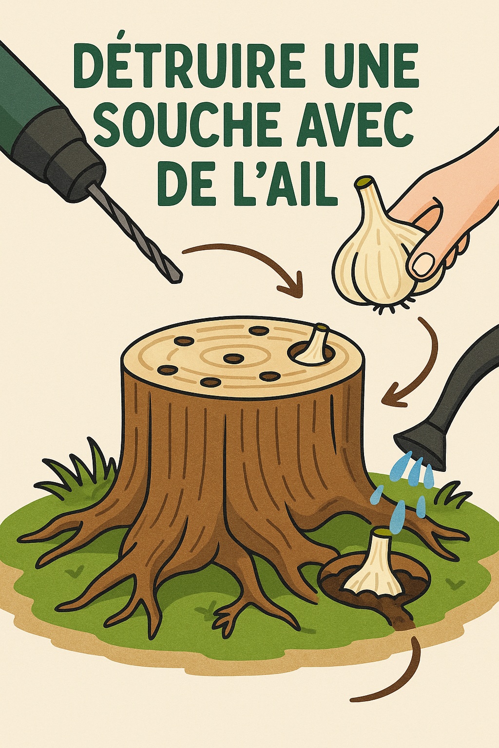 Détruire une souche d'arbre rapidement : 5 façons naturelles